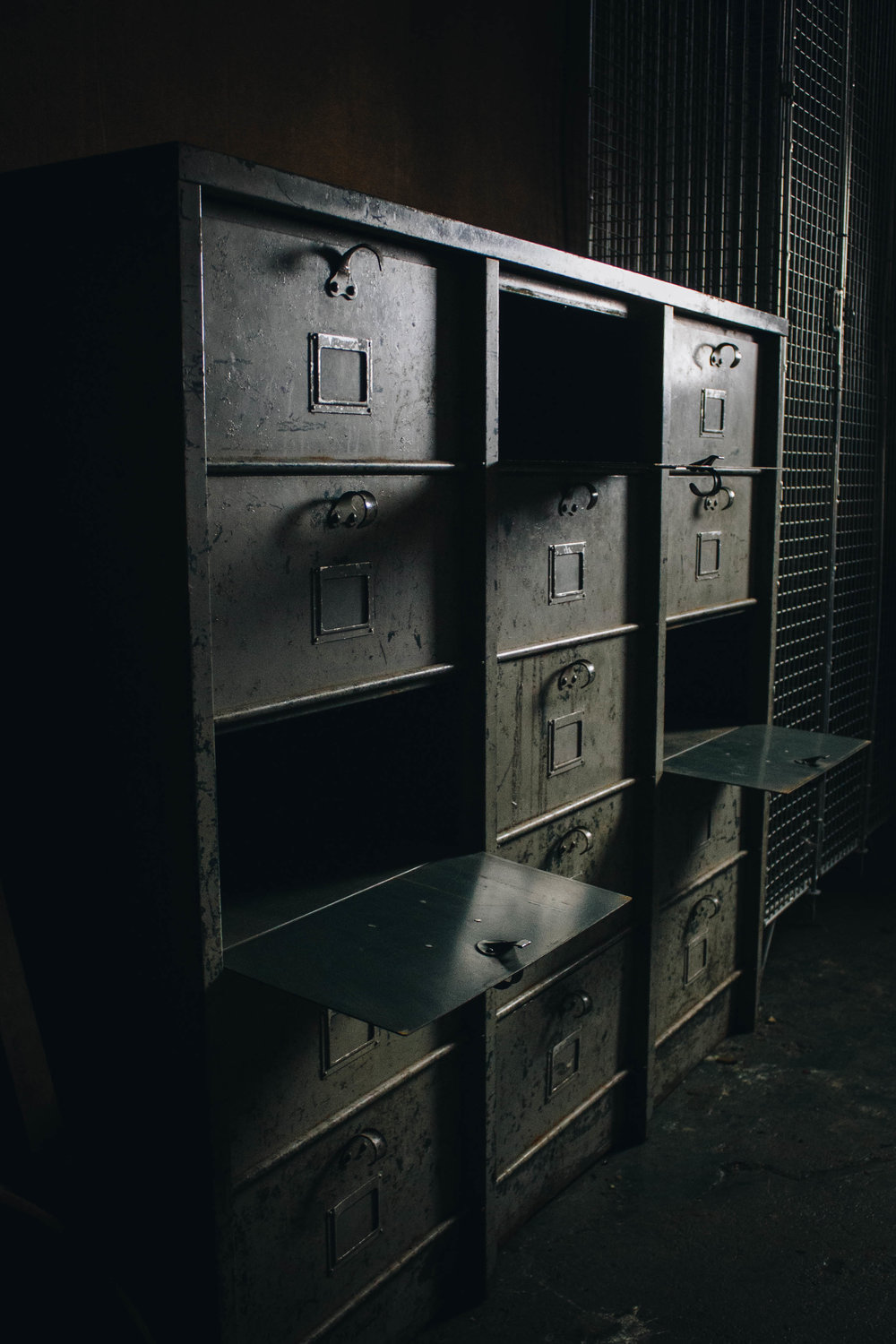 French Postal Cabinet with Drop Down Fronts