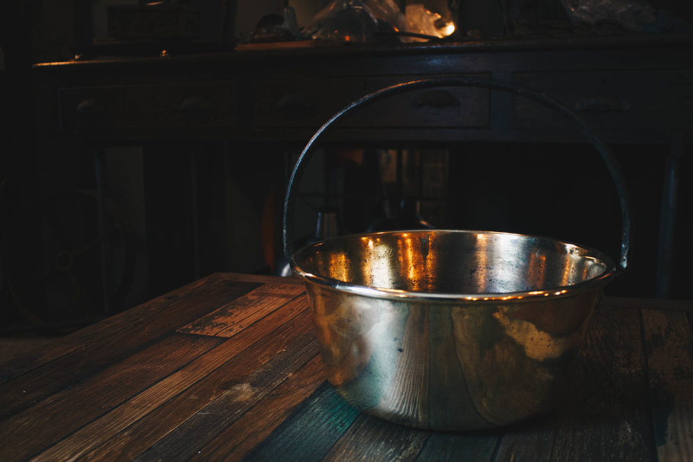 Solid Brass Victorian Jam Pan (Cooking Pot) SOLD
